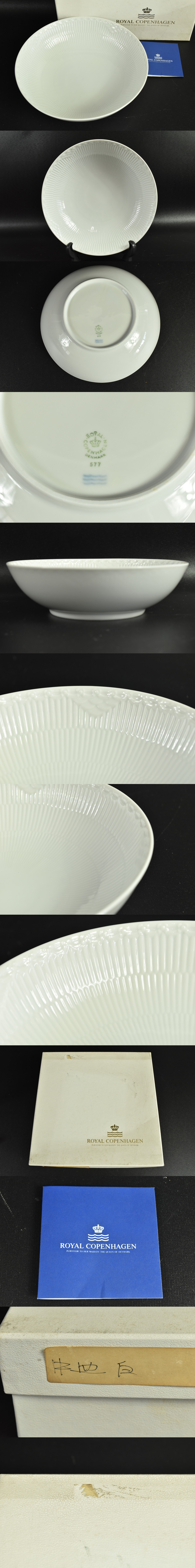 代購代標第一品牌－樂淘letao－ ROYAL COPENHAGEN ロイヤルコペンハーゲン ホワイトフルーテッド ハーフレース ボウル 21cm 食器 DENMARK